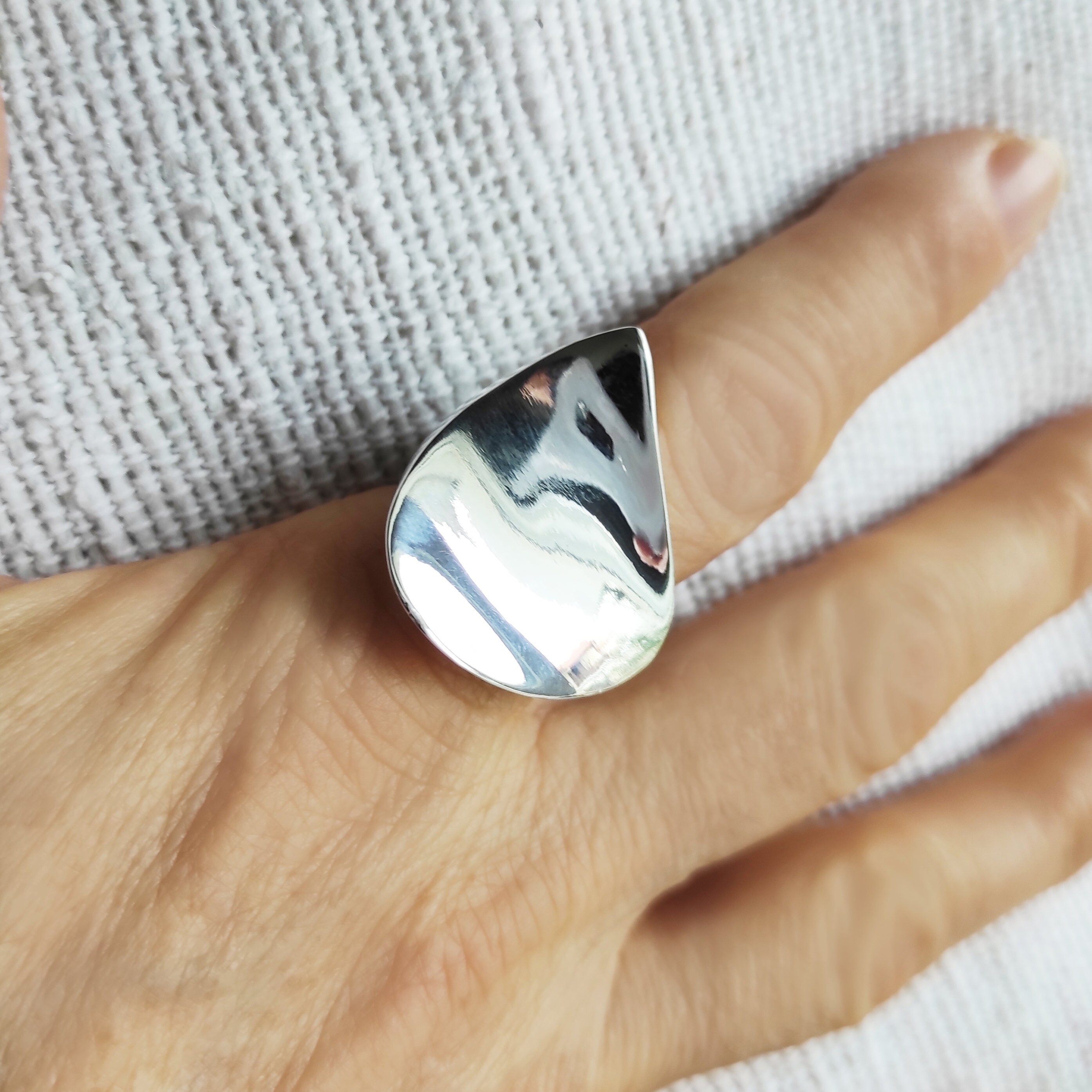 Modernist Sterling Silver Ring Contemporary Statement Ring - Etsy