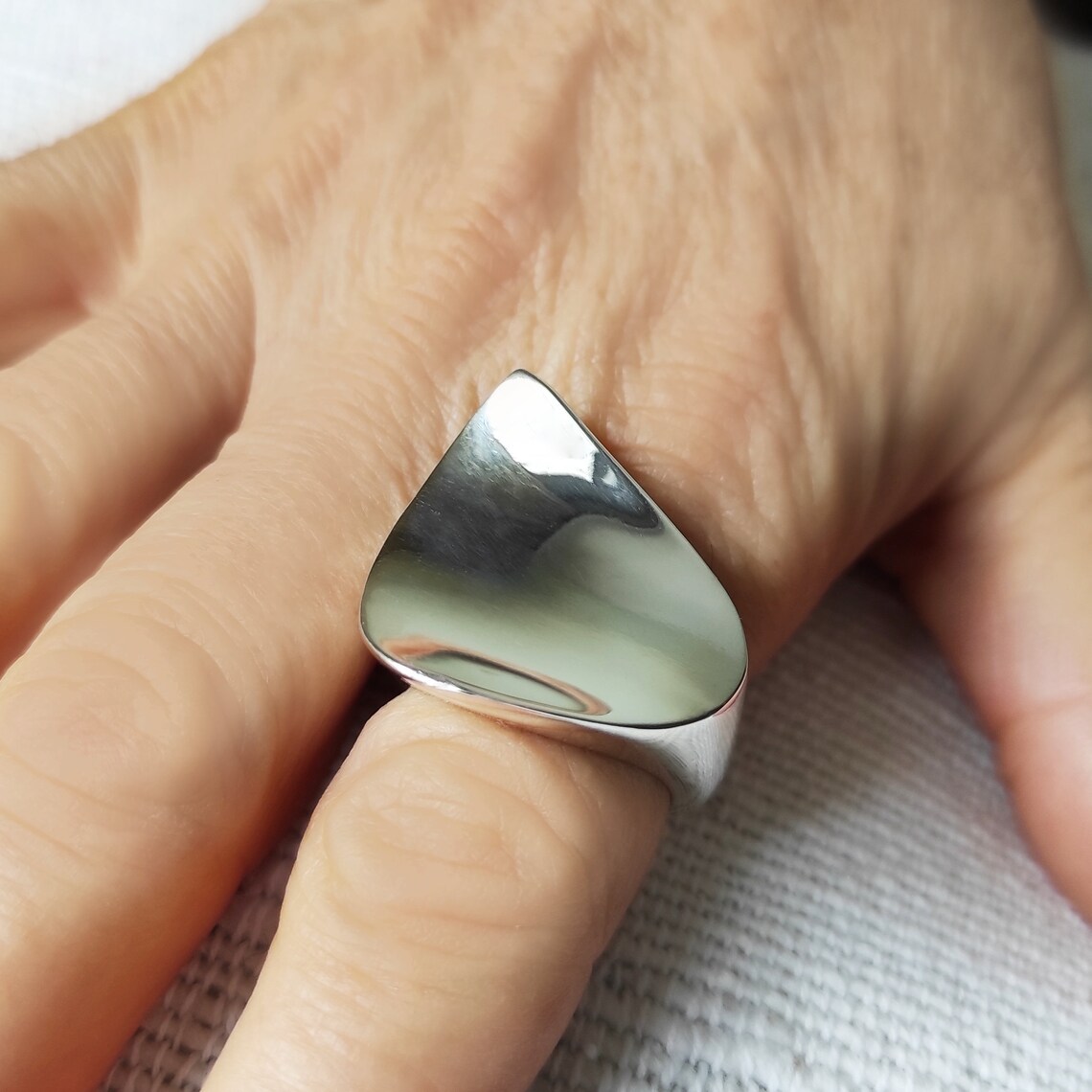 Modernist Sterling Silver Ring Contemporary Statement Ring - Etsy