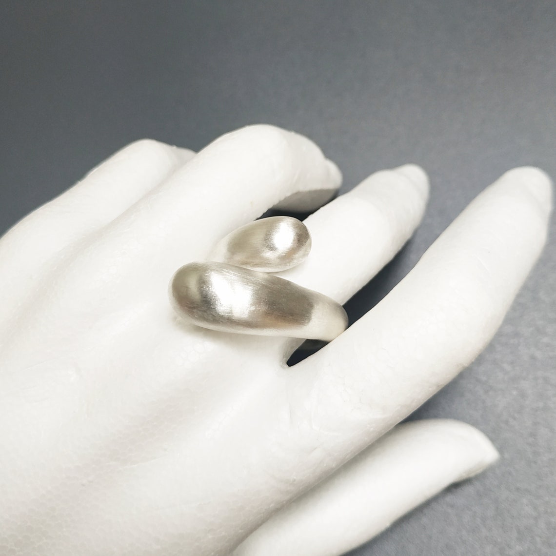 Wrap Around Ring Sterling Silver Ring Modern Statement Ring - Etsy