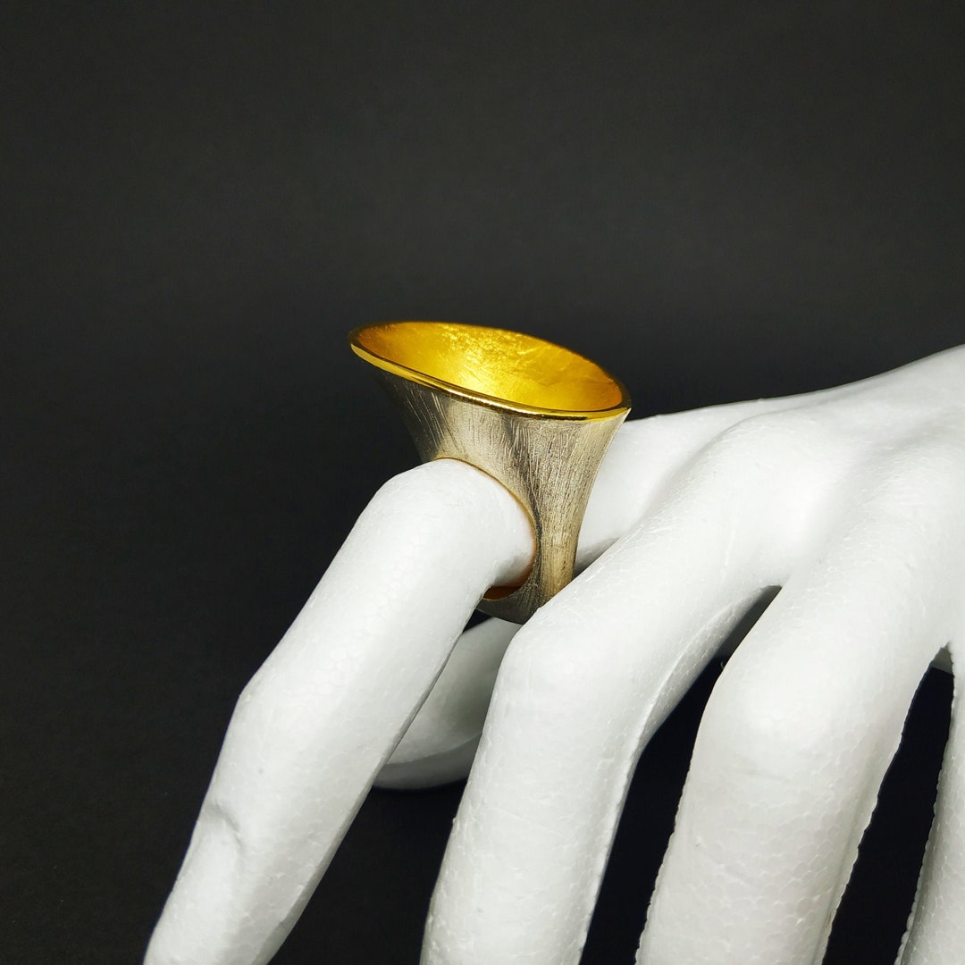 Bold Statement Ring Sterling Silver Ring Contemporary Ring - Etsy