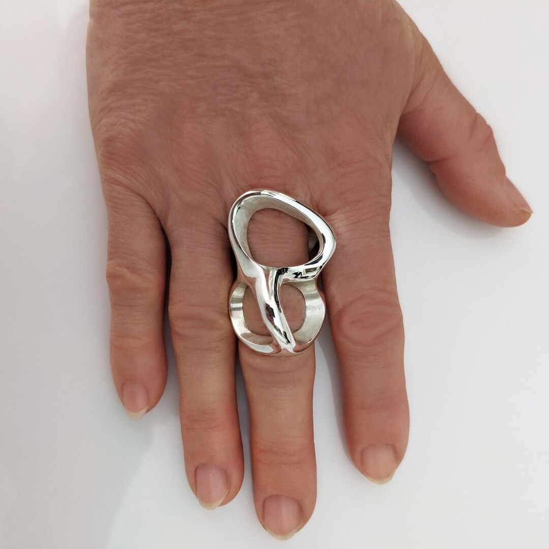 Organic Bliss Ring Sterling Silver Ring Contemporary Ring - Etsy