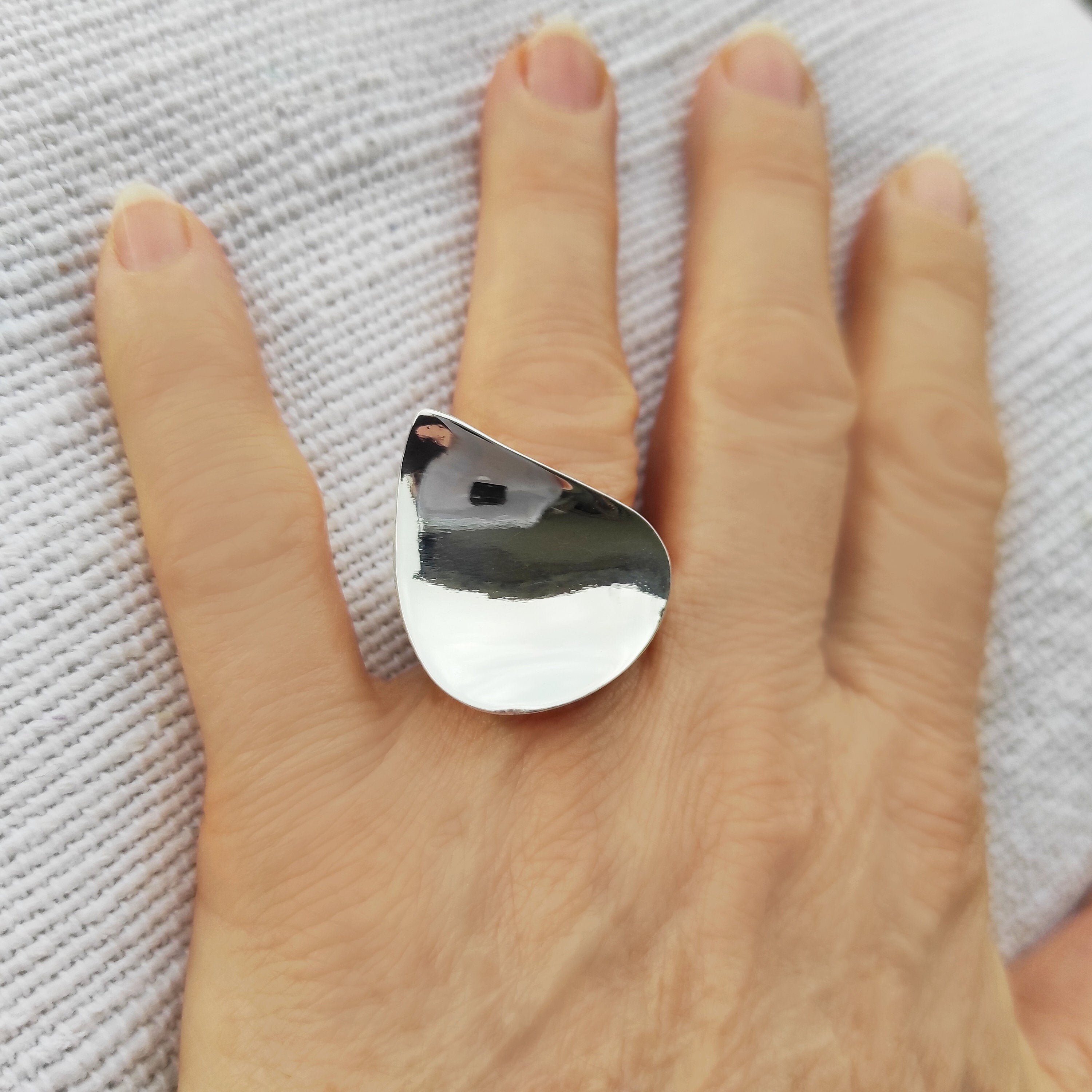 Modernist Sterling Silver Ring Contemporary Statement Ring - Etsy