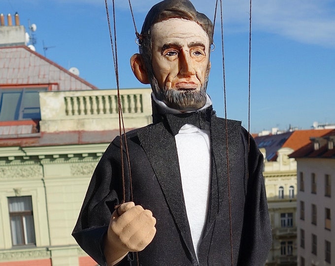 Abraham Lincoln Marionette 46 Cm Artisan 6 Strings Puppet Made in ...
