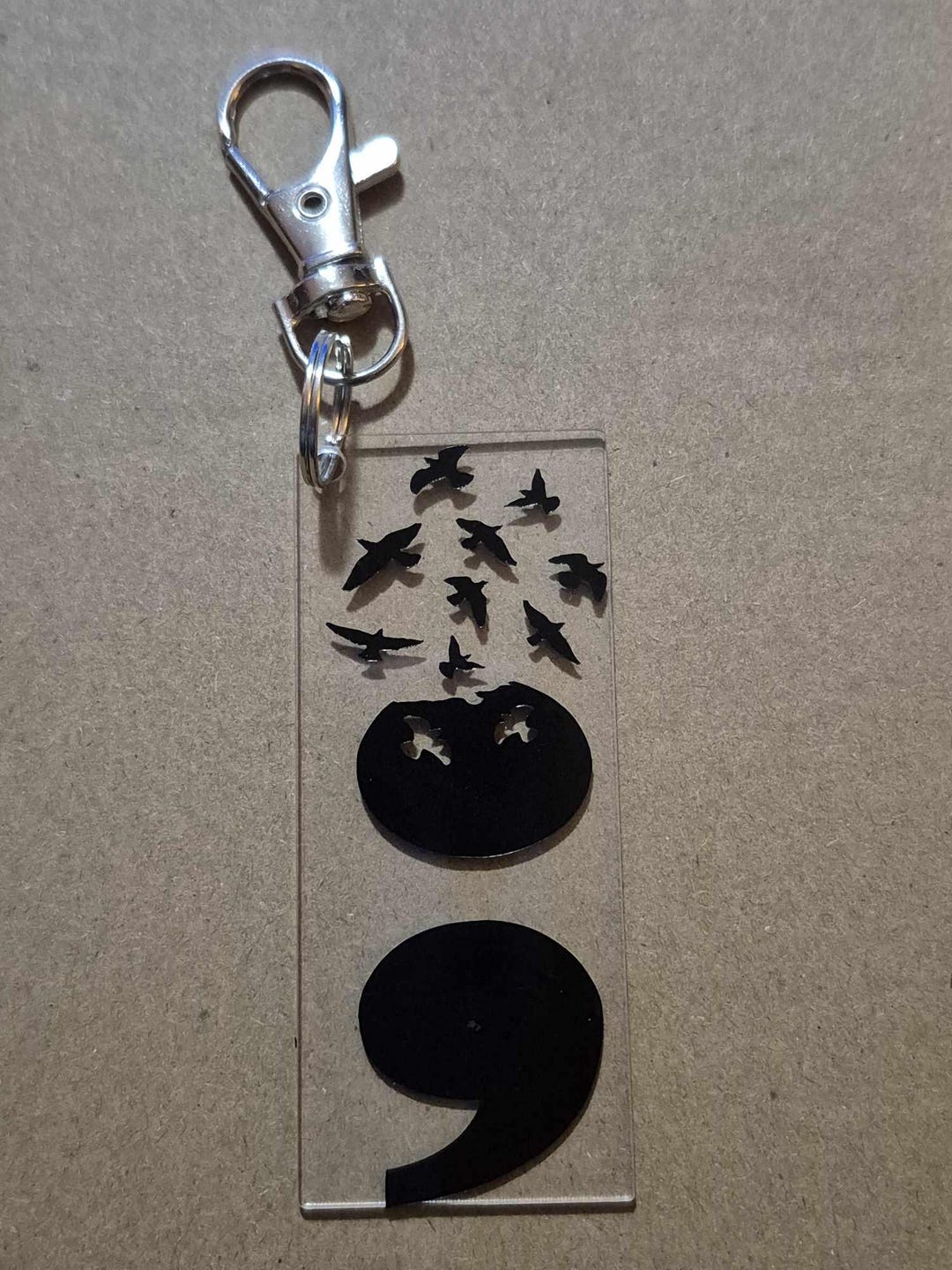 Bird Semi Colon Keychain (suicide Awareness) - Etsy