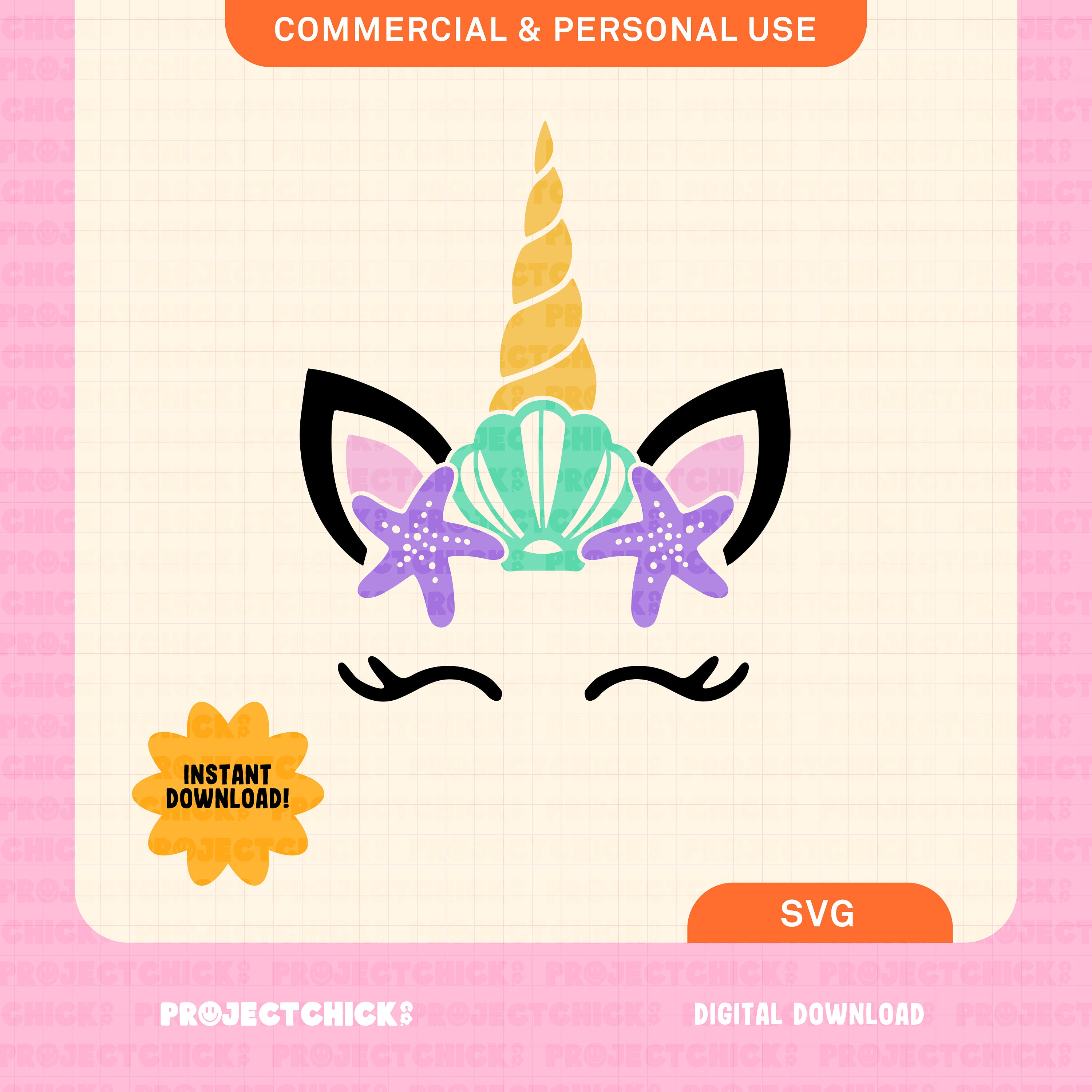 Mermaid Unicorn SVG | Hand-lettered Art, Daisies (digital Download) - Etsy