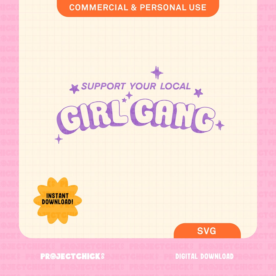 Girl Gang SVG | Hand-lettered, Commercial Use (digital Download) - Etsy
