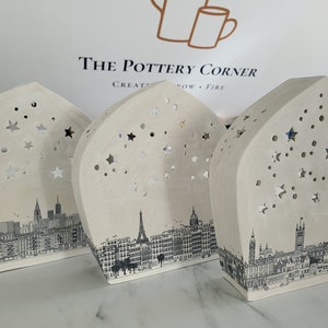 DIGITAL TEMPLATE - Pottery Project Make Your Own Skyline Luminaire as ...