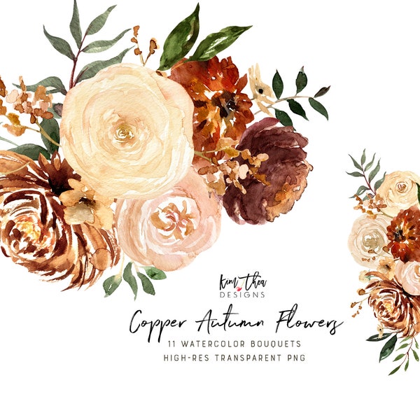 Copper Flowers - Etsy