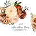 Eleven Copper Autumn Watercolor Floral Bouquets Autumn Watercolor ...