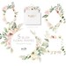Blush Watercolor Floral and Geometric Frames - Etsy