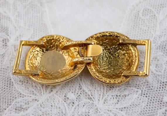 Vintage Interlocking Sea Shell Buckle Gold Colour Pla… - Gem