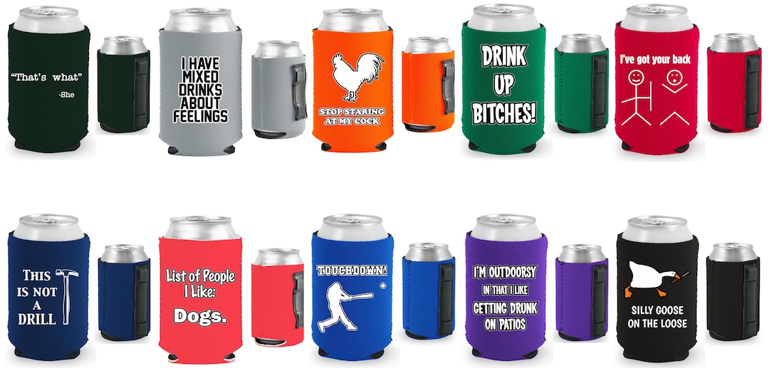 Funny Joke Magnetic Can Coolie Designs 10 Pack - Etsy