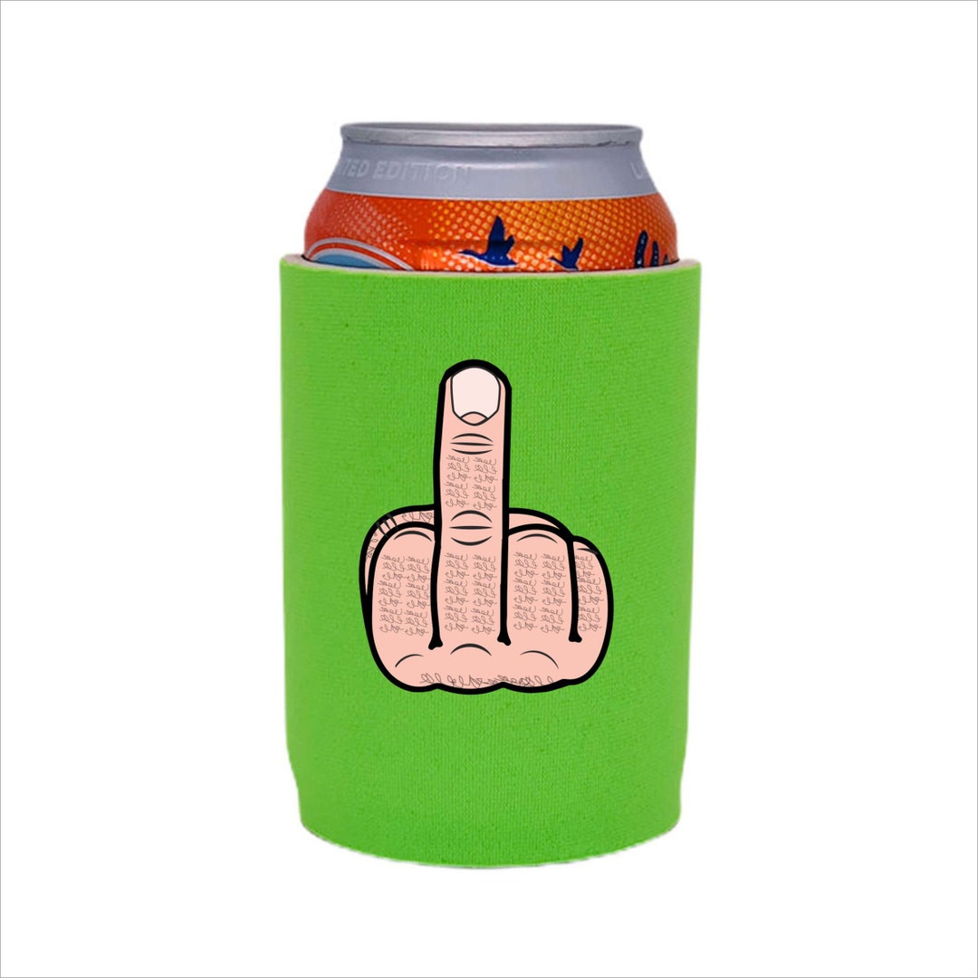 Middle Finger Full Bottom 12 Oz. Neoprene Can Coolie - Etsy