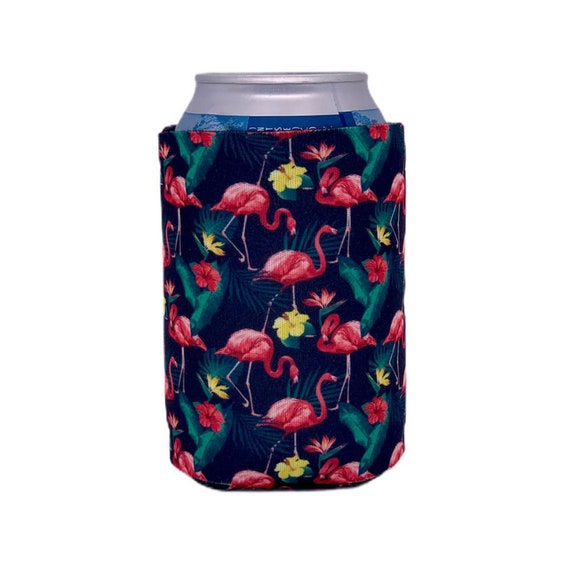 Pink Flamingo Pattern Can Coolie - Etsy