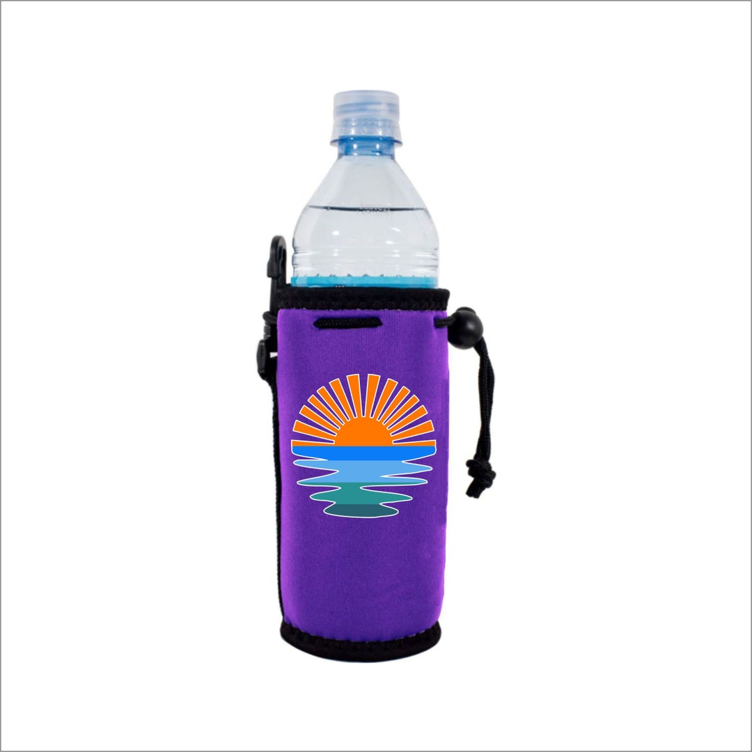 Retro Sunset Neoprene Water Bottle Coolie With Drawstring and Clip - Etsy