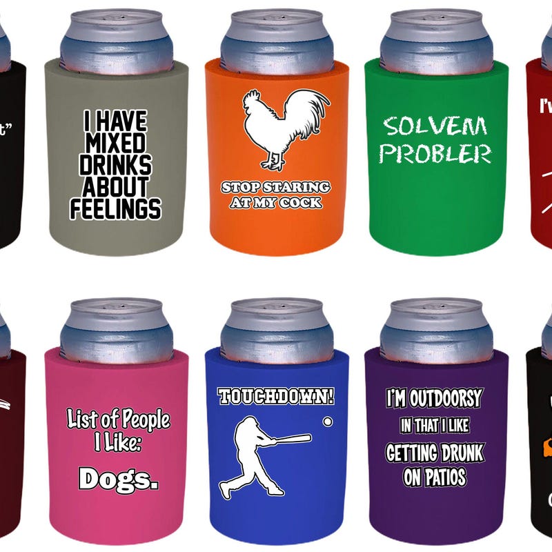 Funny Foam Can Cooler - Etsy