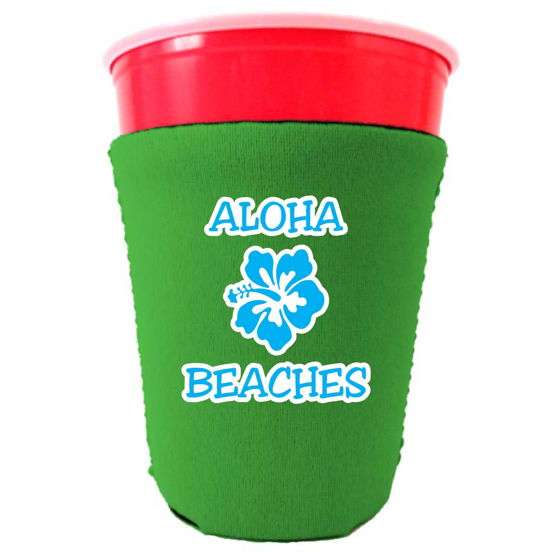 Aloha Beaches Neoprene Party Cup Coolie - Etsy