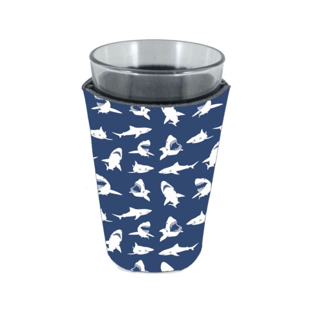 Shark Pattern Pint Glass Coolie - Etsy