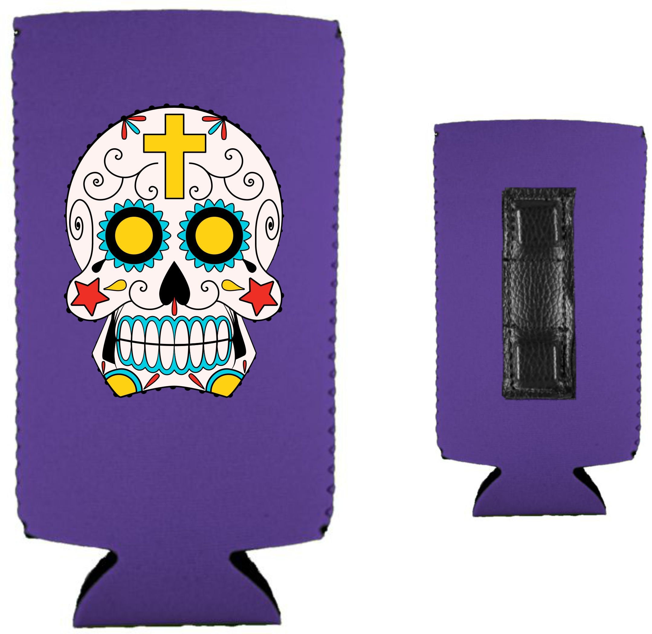 Sugar Skull Magnetic Neoprene Slim Can Coolie - Etsy