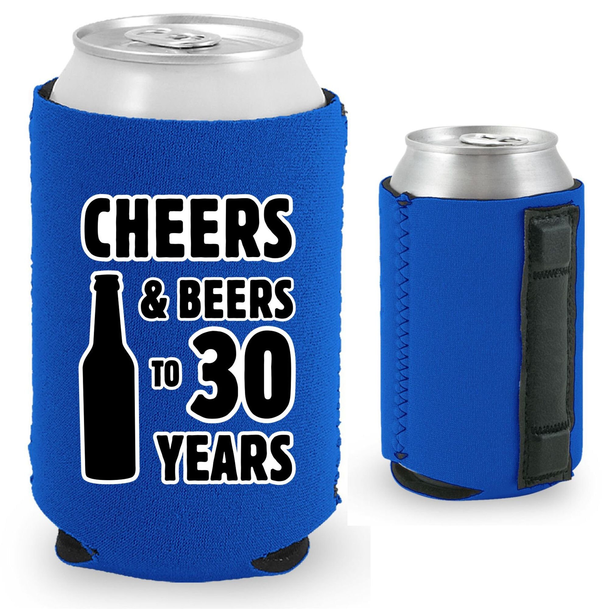 Cheers and Beers to 30 Years Magnetic Neoprene Can Coolie - Etsy