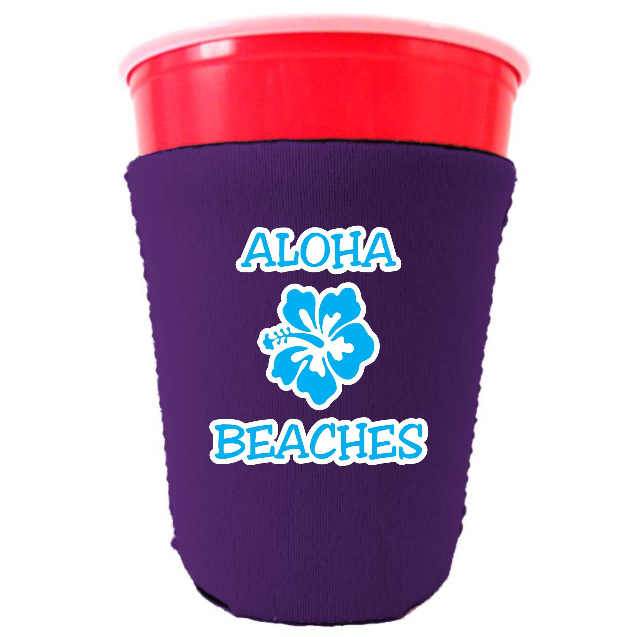 Aloha Beaches Neoprene Party Cup Coolie - Etsy
