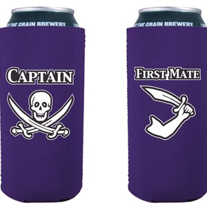 Captain and First Mate 16 Oz. Neoprene Collapsible Can Coolie Set - Etsy