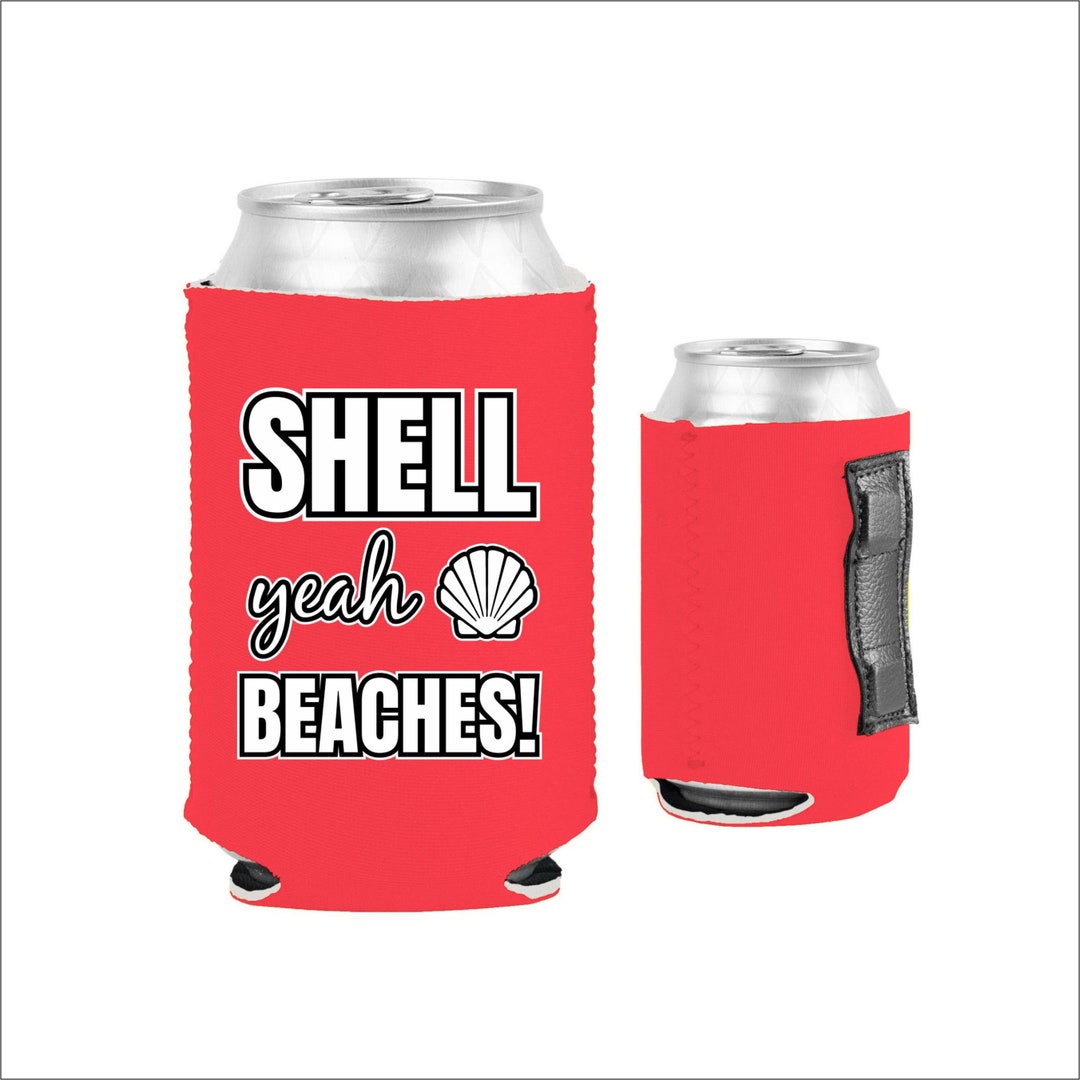 Shell Yeah Beaches Magnetic Neoprene Can Coolie - Etsy