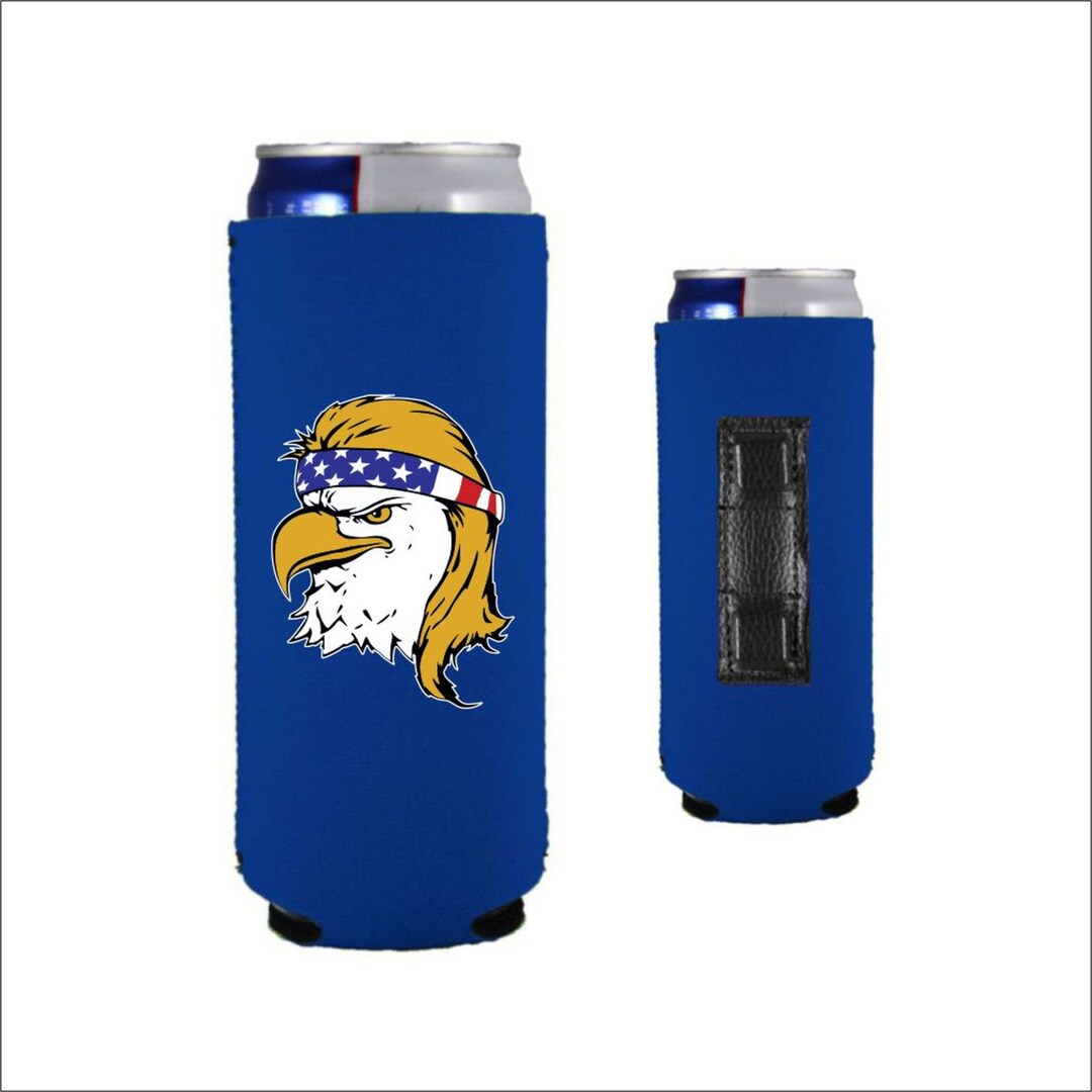 Bald Eagle Mullet Magnetic Neoprene Slim Can Coolie - Etsy.de