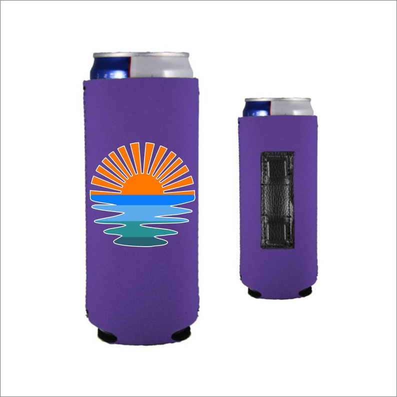 Drink & Barware Retro Sunset Magnetic Neoprene Collapsible Can Coolie ...