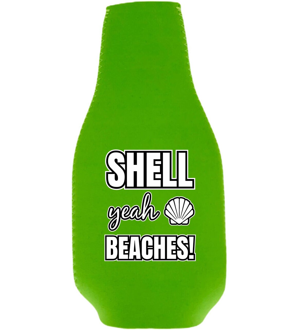 Shell Yeah Beaches Neoprene Beer Bottle Coolie | Etsy