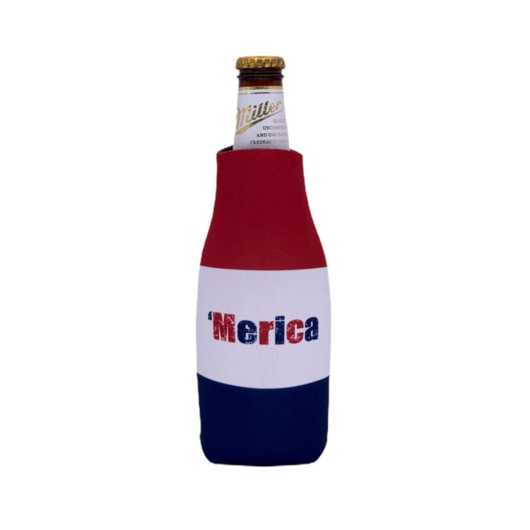 Merica Stripes Beer Bottle Coolie - Etsy.de