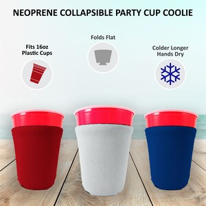 Blank Neoprene Party Cup Coolie Variety Color 12-pack. FREE Shipping ...