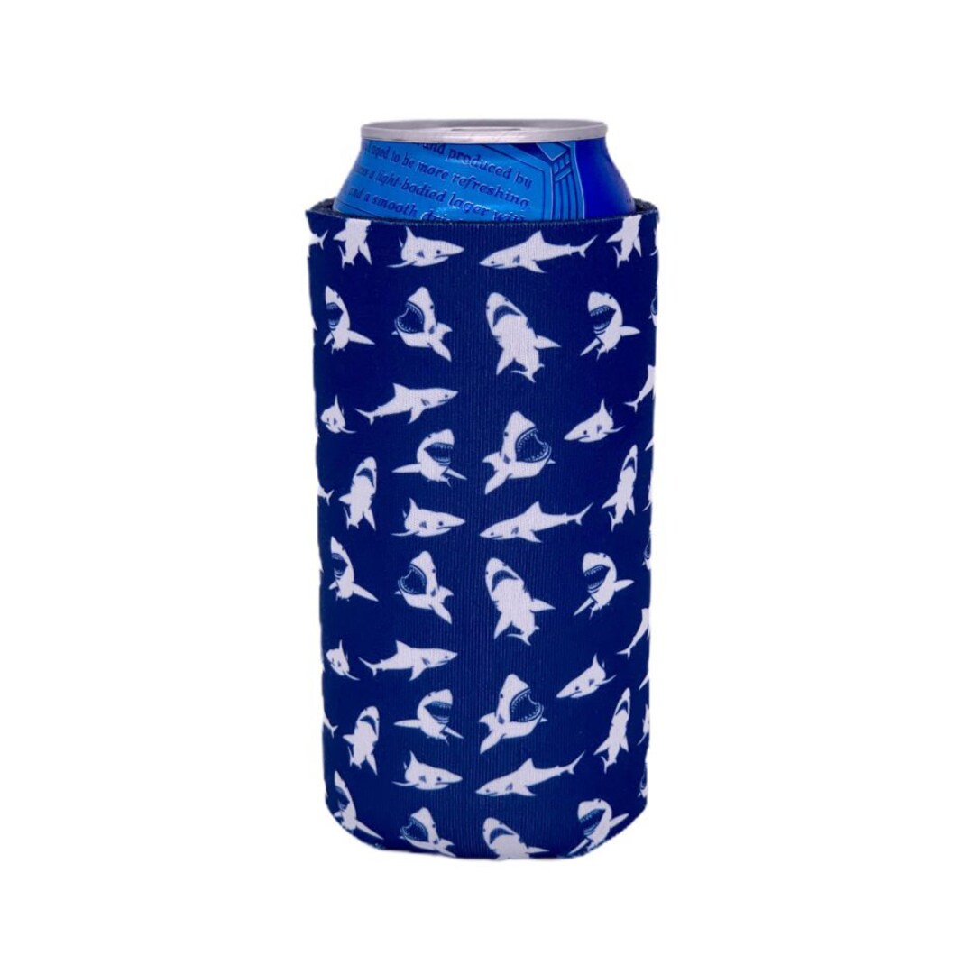 Shark Pattern 16 Oz. Collapsible Can Coolie - Etsy