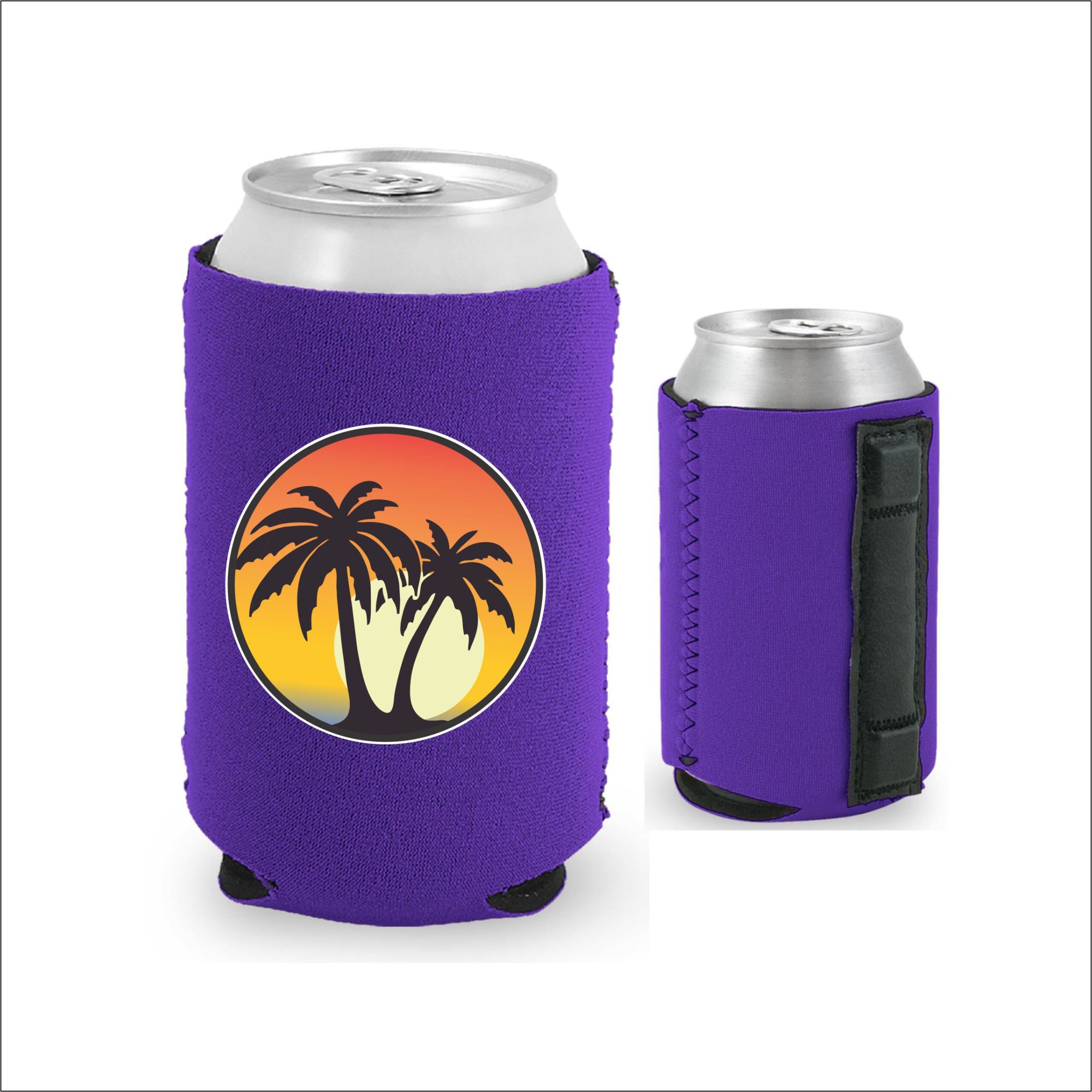 Drink & Barware Retro Sunset Magnetic Neoprene Collapsible Can Coolie ...