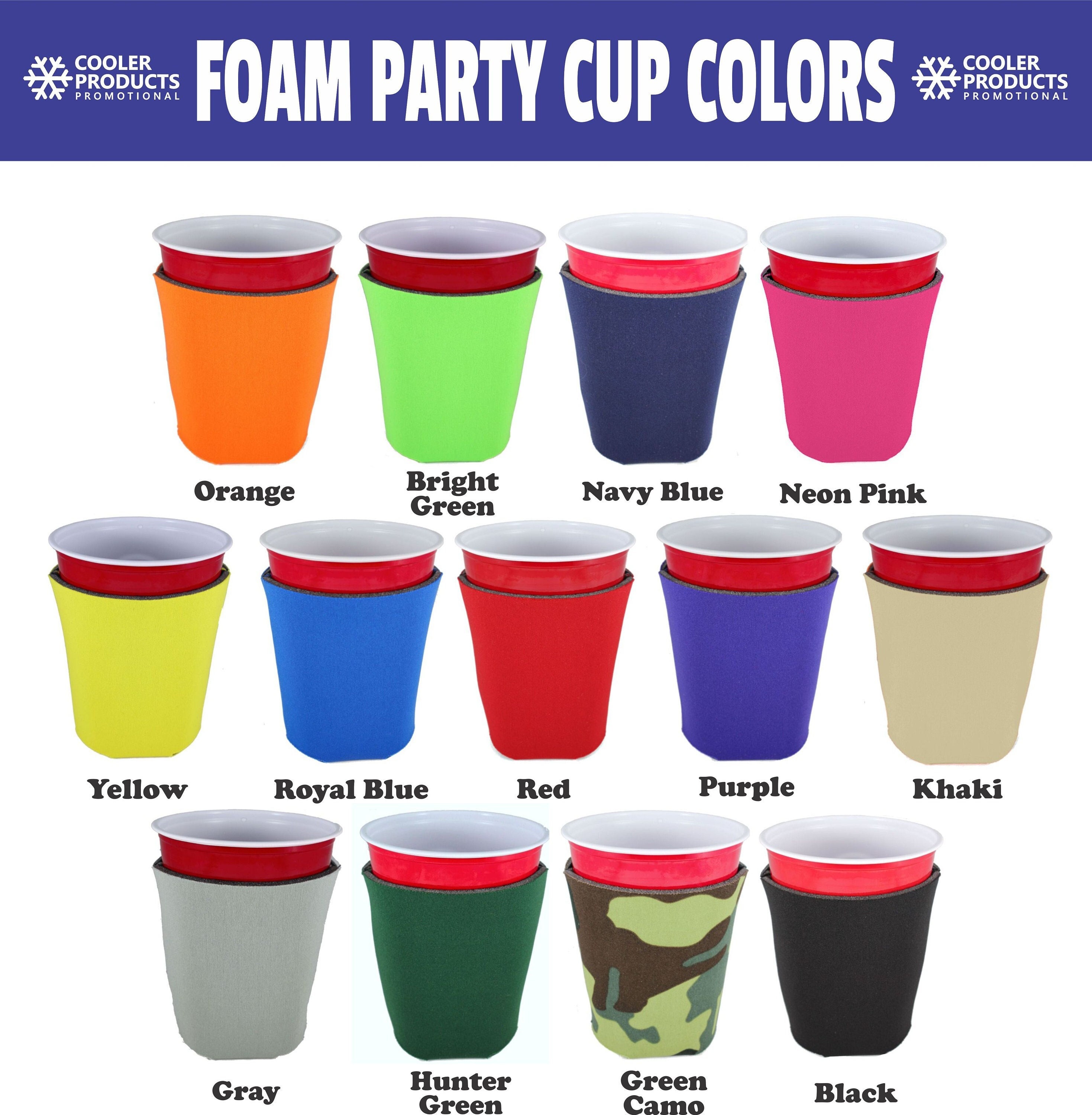 Blank Foam Collapsible Party Cup Coolie. Choice of Colors - Etsy