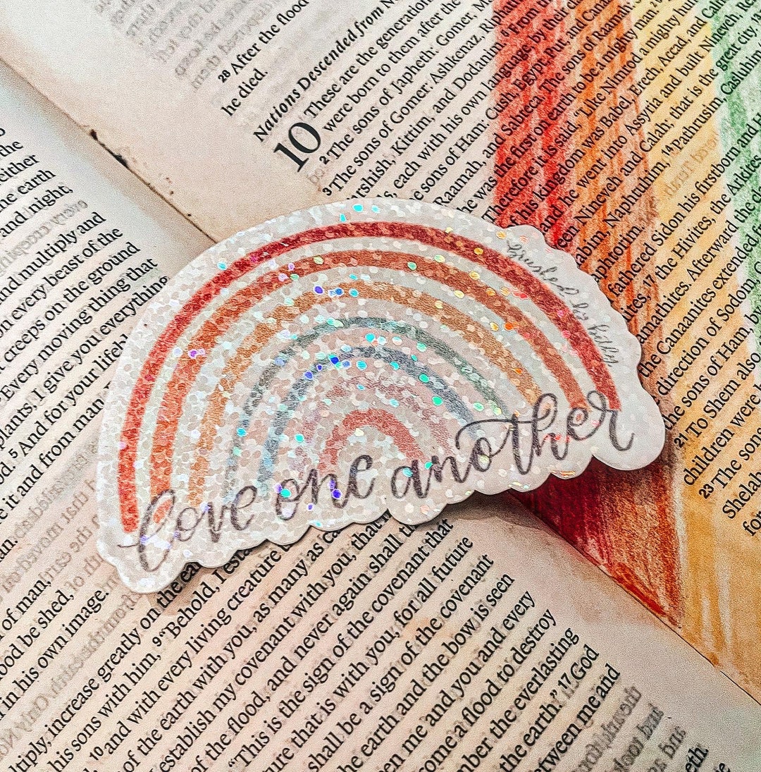 Holographic 'love One Another: Rainbow' Sticker - Etsy