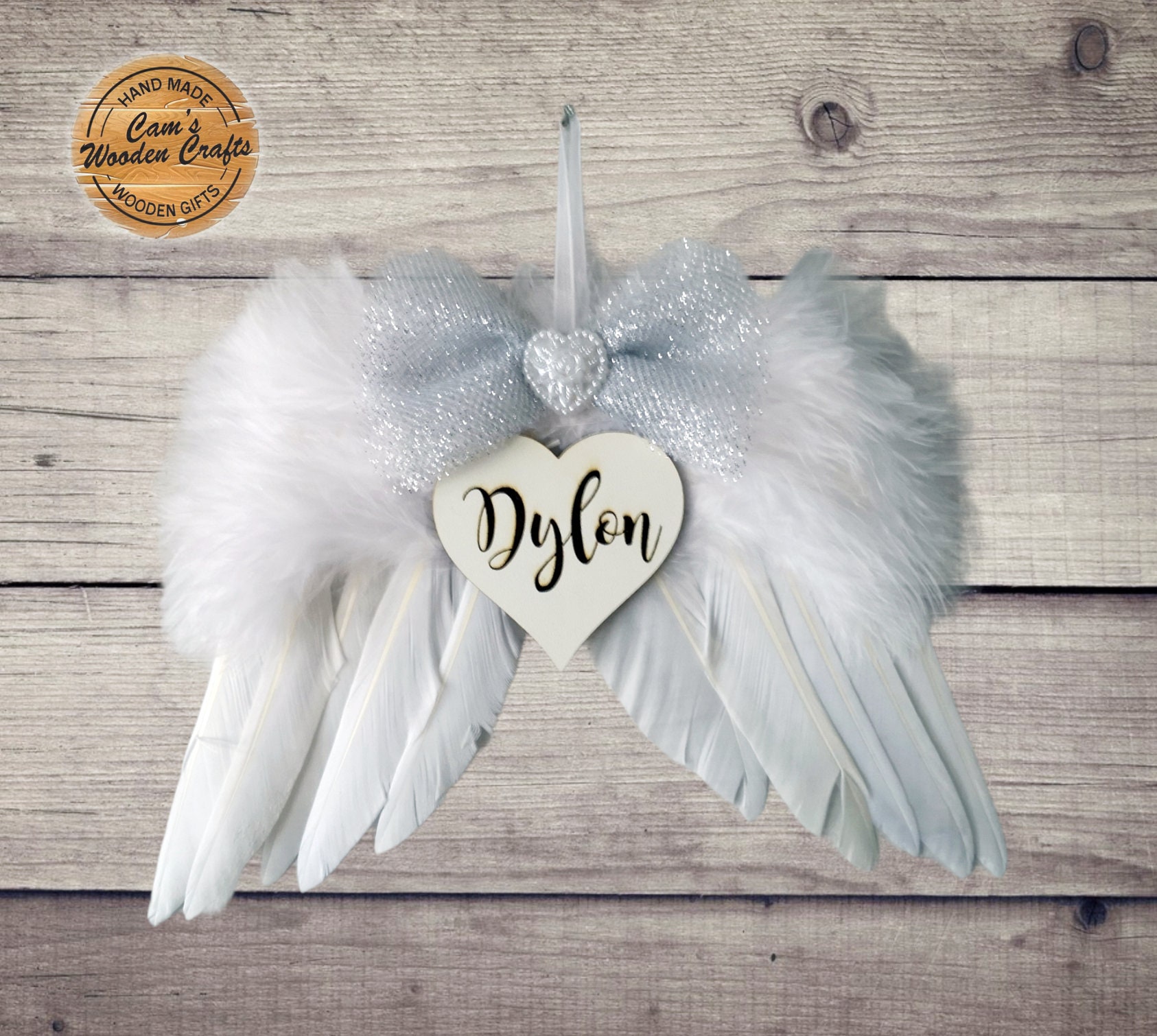 Personalised Angel Wings in Memory of Loved Ones Memory - Etsy
