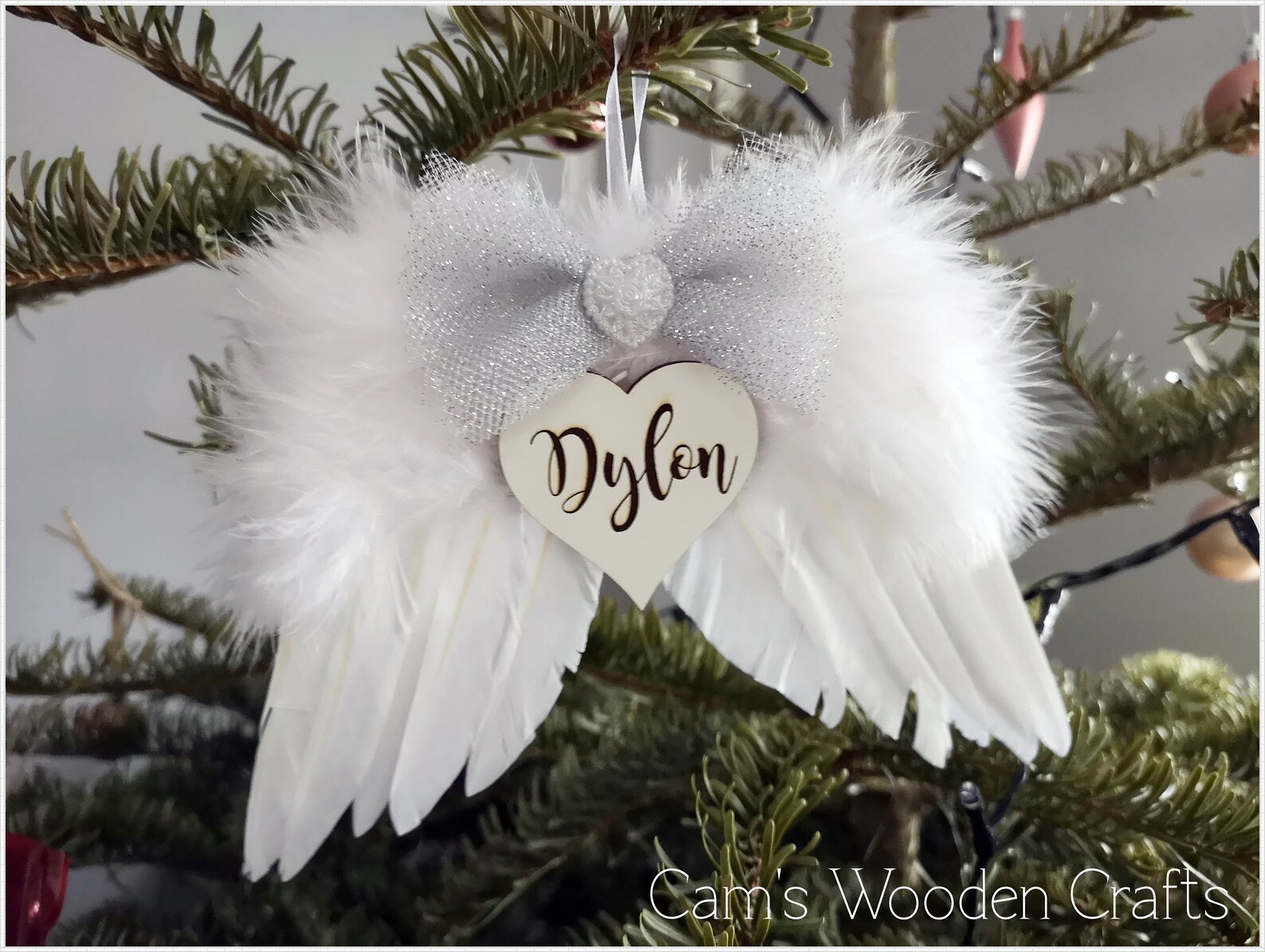 Personalised Angel Wings in Memory of Loved Ones Memory - Etsy