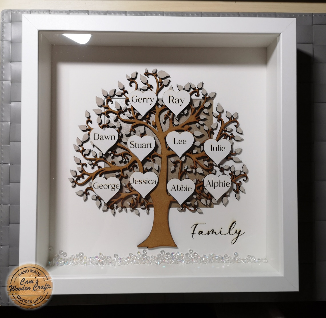 Personalised Family Tree Frame Personalised Gift Family - Etsy