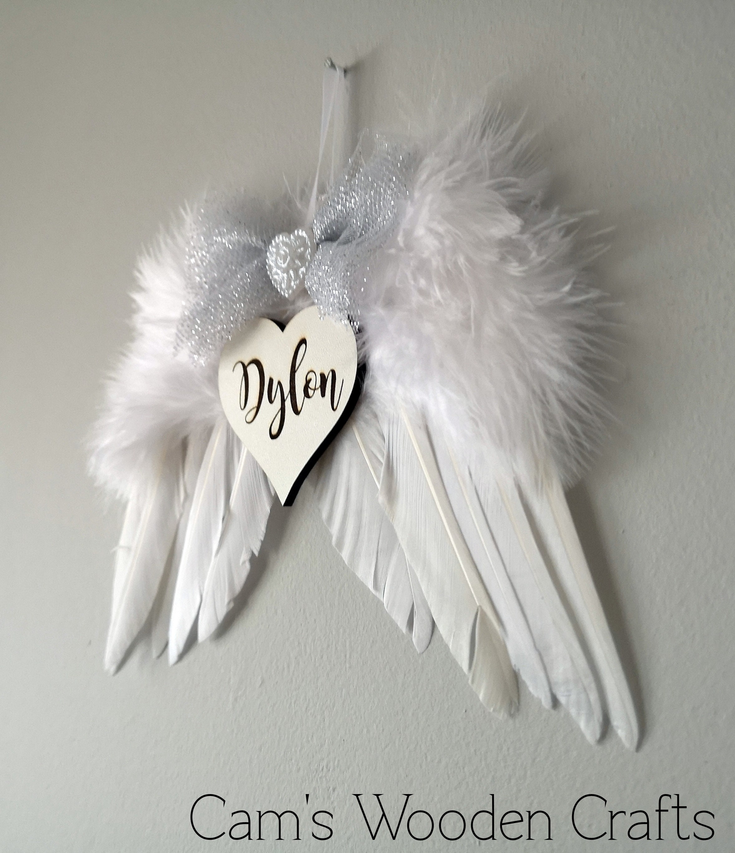 Personalised Angel Wings in Memory of Loved Ones Memory - Etsy
