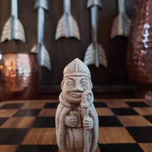 Medieval Christian Bishop Lewis Chessmen Inspired British Museum Chess ...