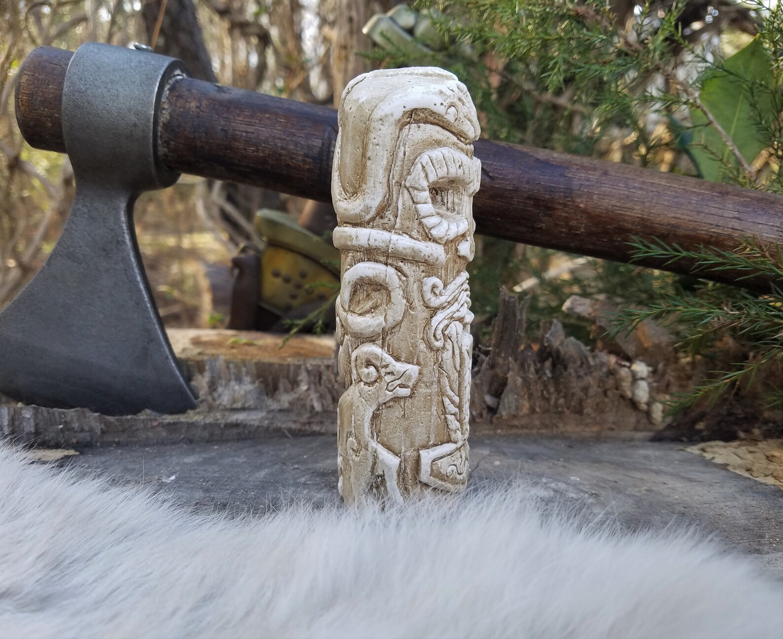 Thor Totem Altar Statue Asatru Figurines - Etsy