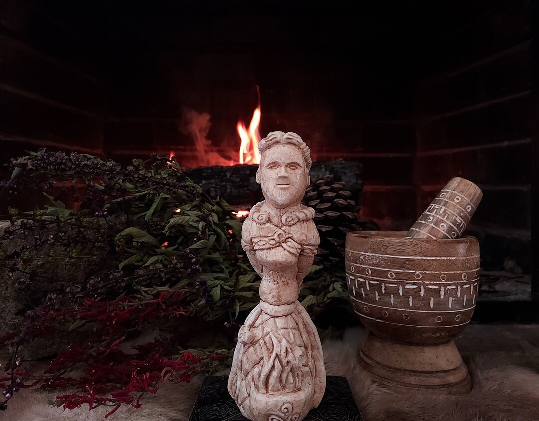 Brigid Statue Altar Totem Celtic Goddess - Etsy