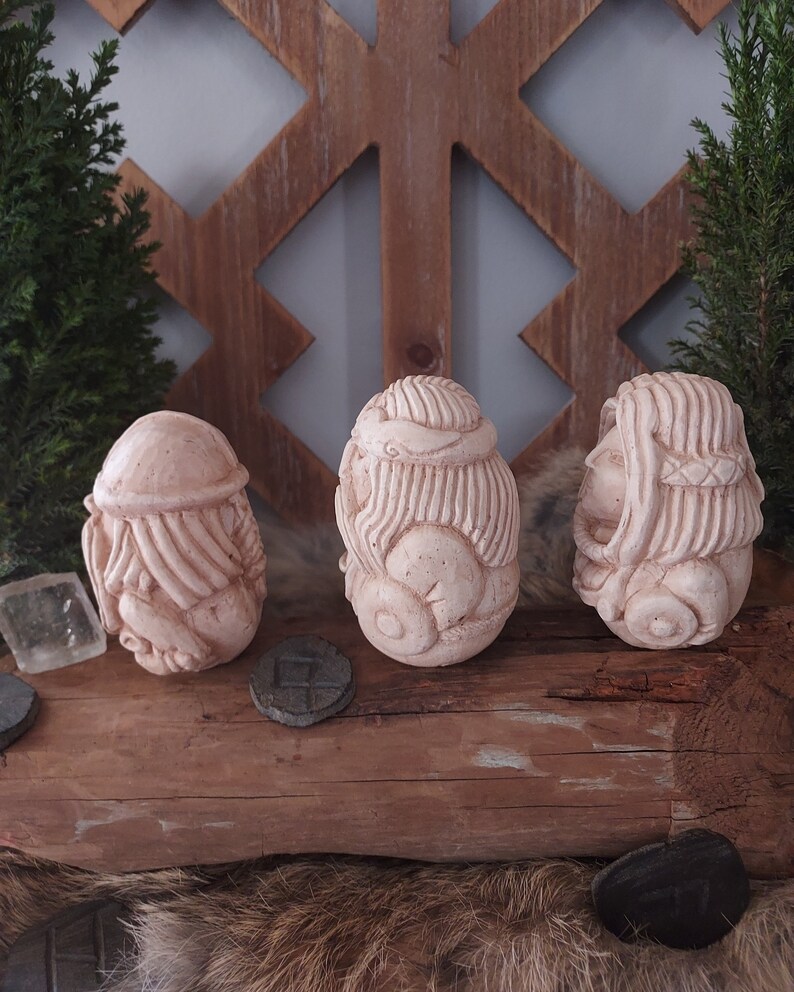Set of 3 Norse Viking Gods Statues Odin Thor Freya - Etsy