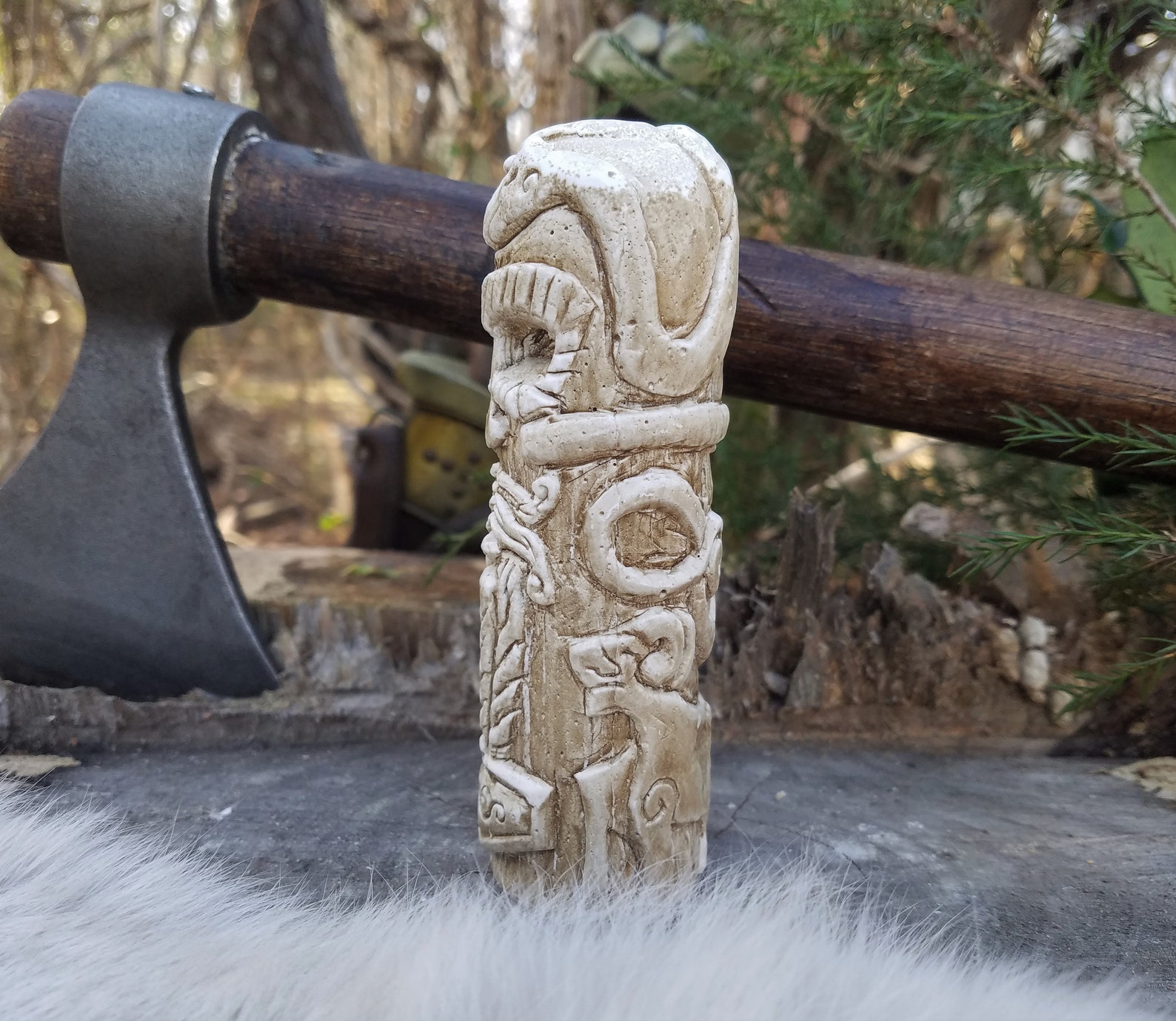 Thor Totem Altar Statue Asatru Figurines | Etsy
