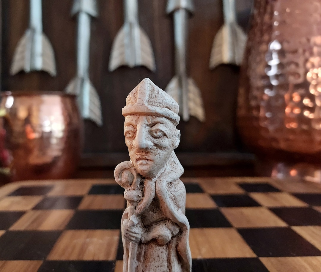 Medieval Christian Bishop Lewis Chessmen Inspired British Museum Chess ...