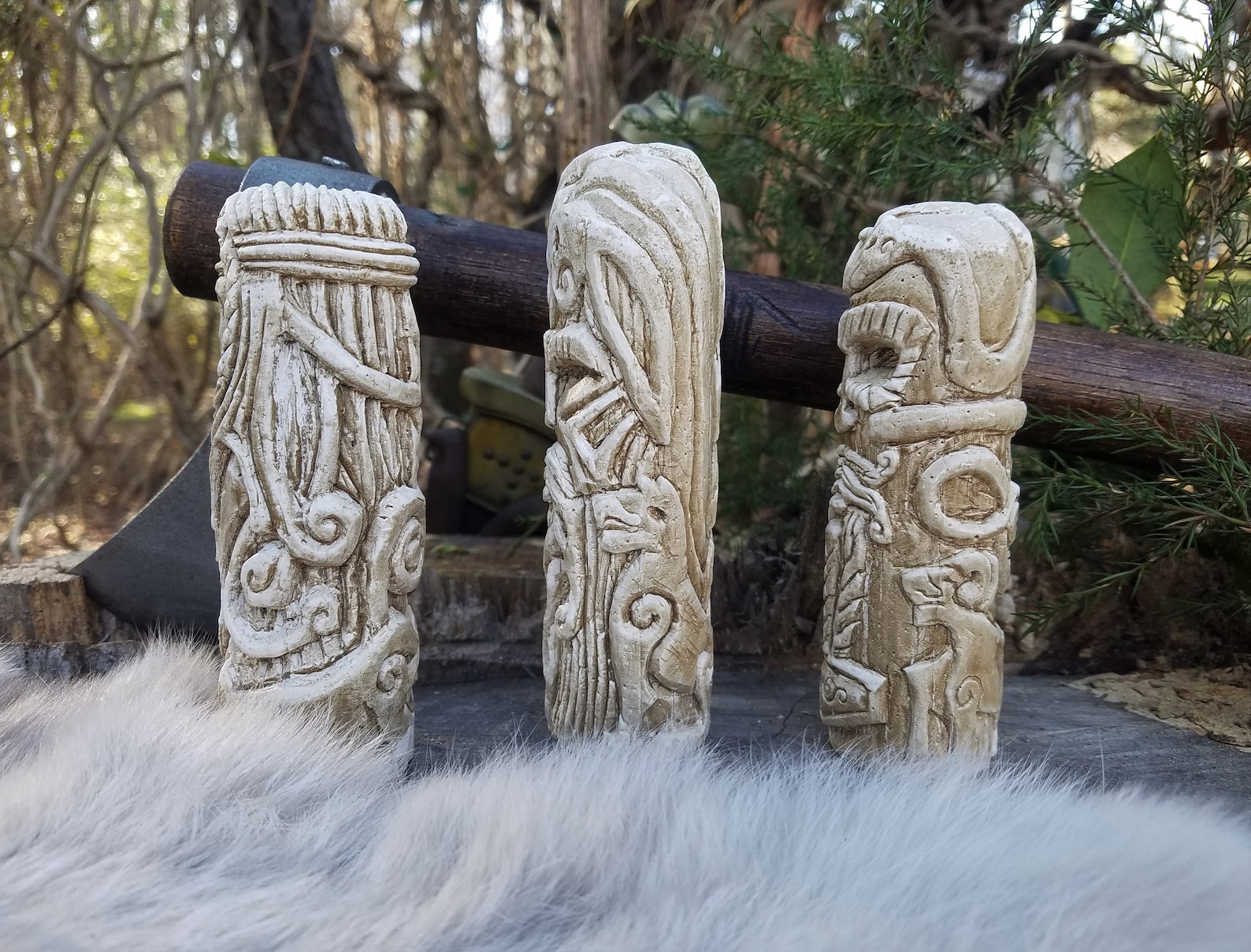 Set of 3 Norse Totems Viking Gods Idols Odin Thor Freya Freyja - Etsy
