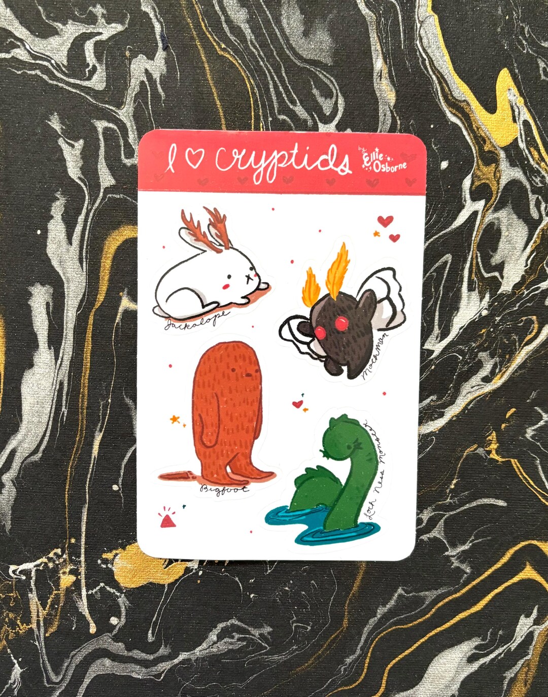 Kawaii Cryptids Sticker Sheet - Etsy