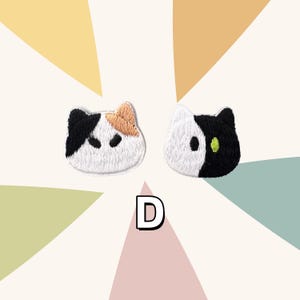 Cute Cat Patch Sticker, Embroidered Sewing on Applique, Kitten Fan ...