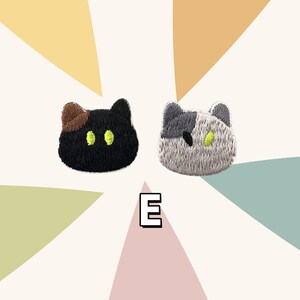 Cute Cat Patch Sticker, Embroidered Sewing on Applique, Kitten Fan ...